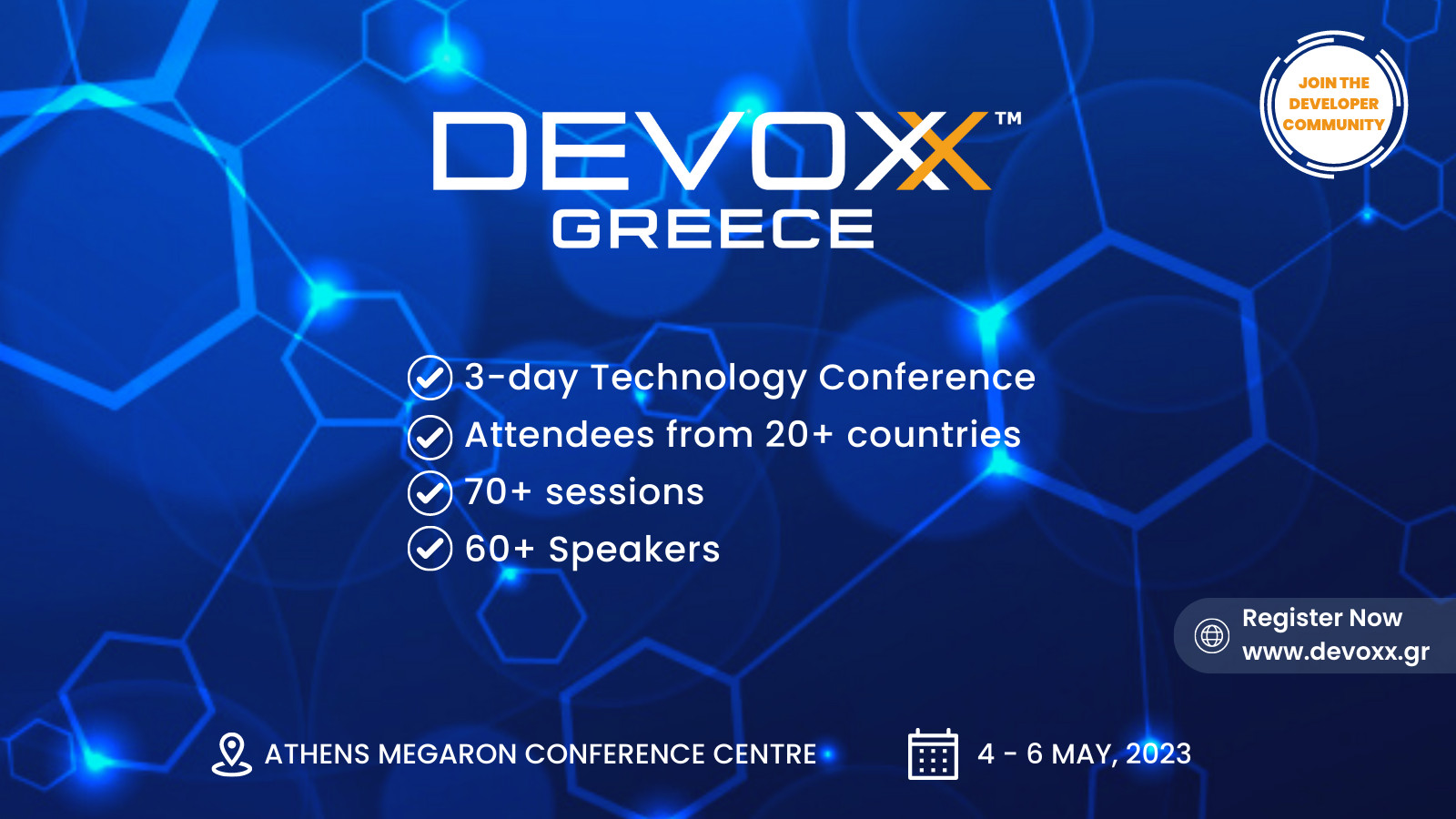Συνέδριο Devoxx Greece 2023, 4 - 6 Μαΐου 2023, Μέγαρο Μουσικής Αθηνών - Startup.gr