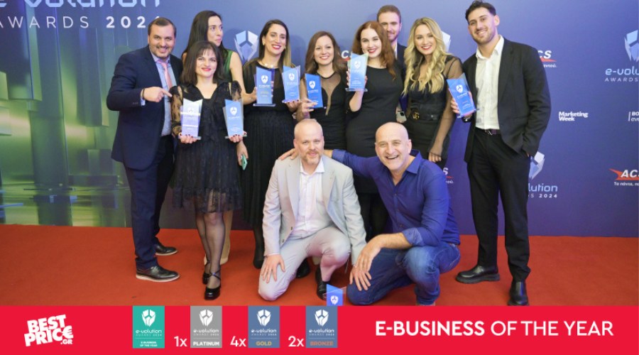 Κορυφαία διάκριση ως e-business of the year για το BestPrice.gr και 8 βραβεία συνολικά στα e ...
